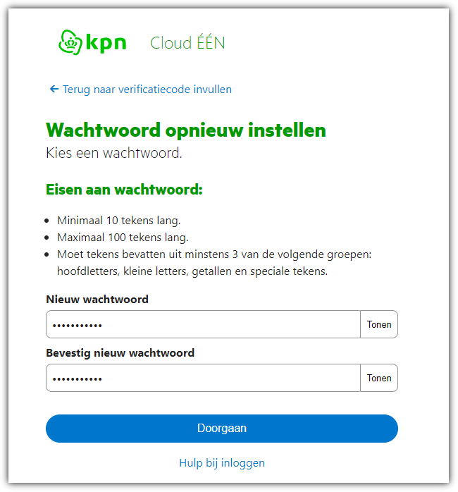 Inloggen op cloud1.nl